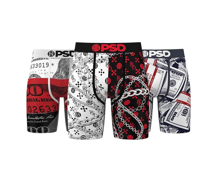 PSD UNDERWEAR Retro Rich 3PK Boxer Briefs 224180220 - Karmaloop