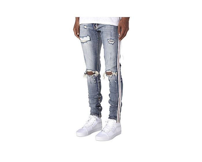 COOPER 9 503 USA Stripe Zipper Light Wash 1950325 - Karmaloop