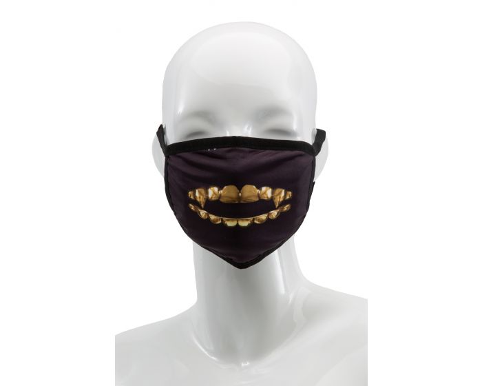 MASKCOT Gold Fangs Face Mask in Gold 703-0909-GLD - PLNDR