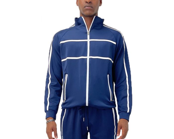 WEIV Cordial Tape Track Jacket TJ770-NAVYBLUE - Karmaloop