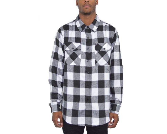 WEIV 111 FLANNEL FL111-WHBK-WHITEBLACK - Karmaloop