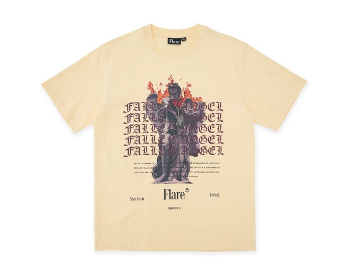 FLARE INC Fallen Angel T Shirt Cream SSFFACRM - Karmaloop