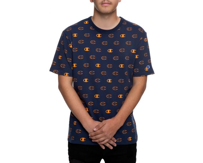 CHAMPION Heritage All-Over Print Short Sleeve Tee T1919S-NVY - Karmaloop