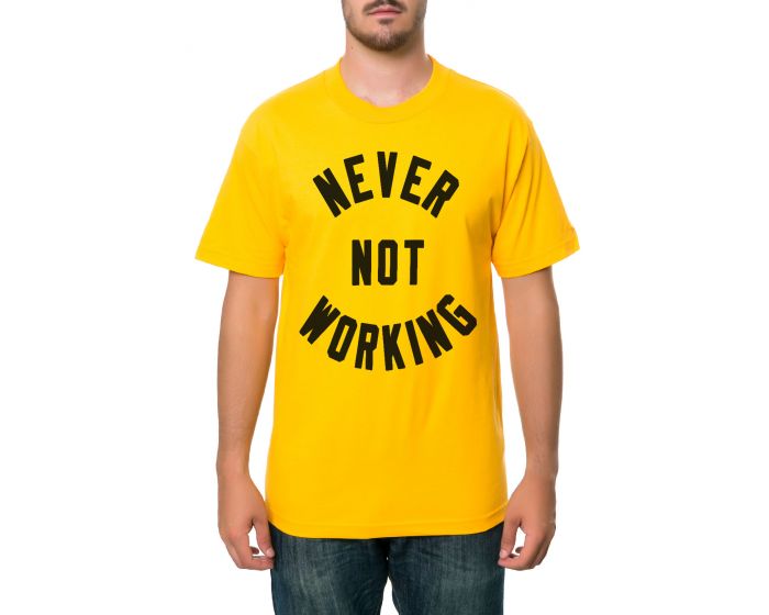 GOOD FIGHT The Never Not Working Tee in Gold SV-NOTWORKING-TEE-GLD - PLNDR