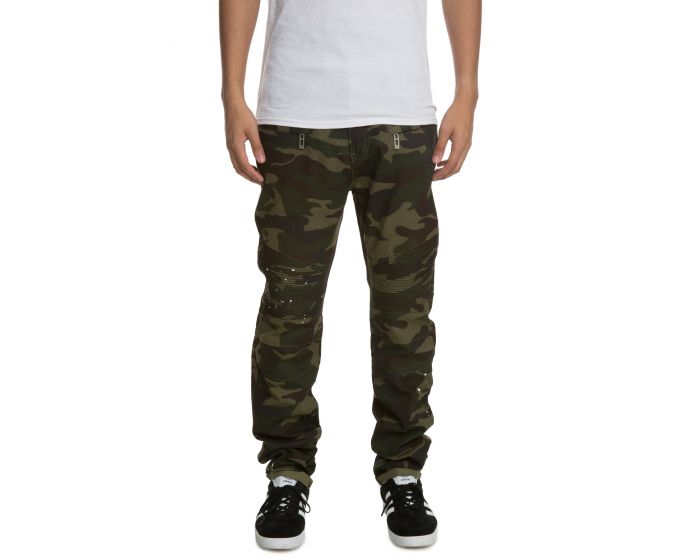 CIVIL The Dean Splatter Camo Biker Denim 17-100021-04-CMO - Karmaloop