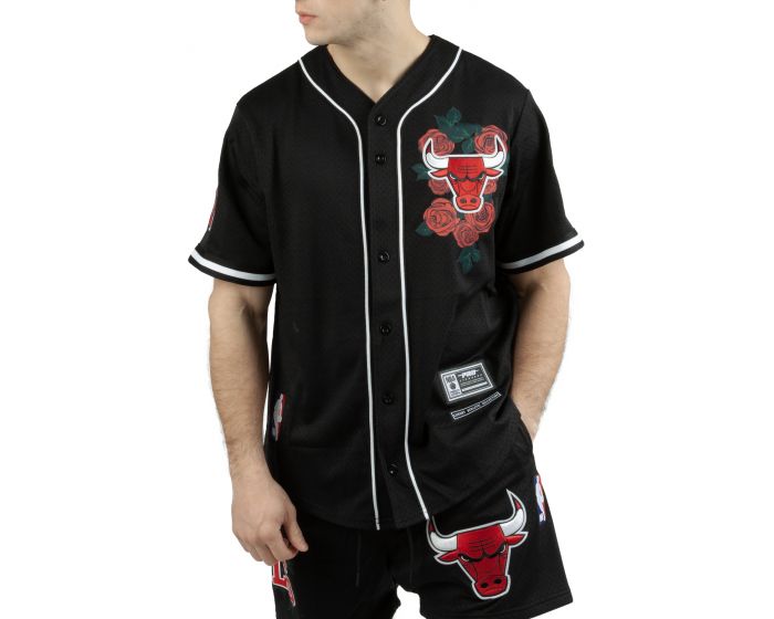 PRO STANDARD Bulls Roses Baseball Jersey BCB155743-BKR - Karmaloop