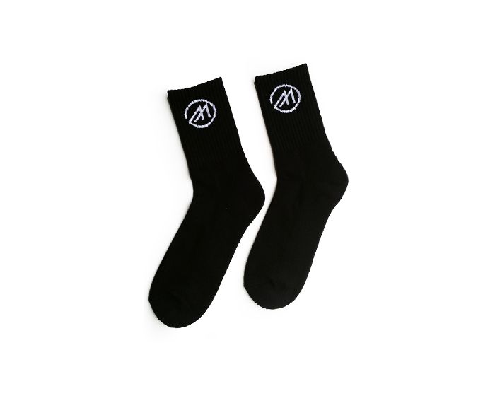 MINT Mint Varsity Socks Circle M Logo MSCL-BK - PLNDR