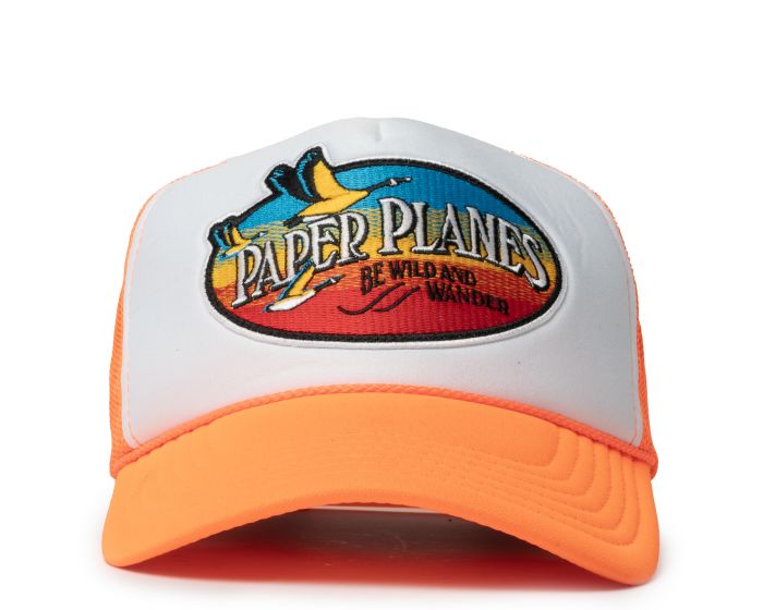 PAPER PLANES Be Wild And Wander Trucker Hat 130010ORG - Karmaloop