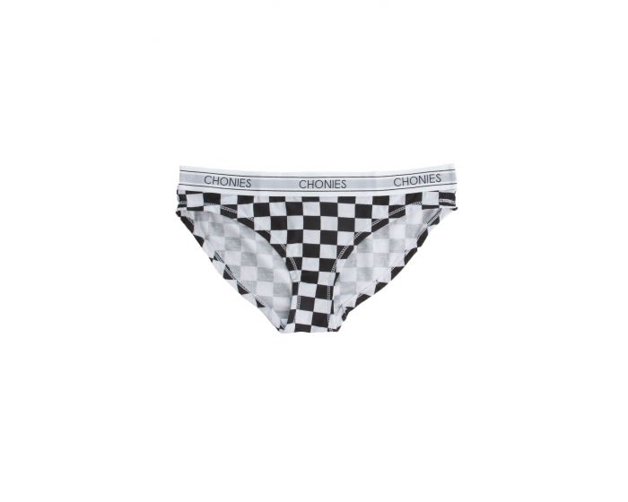 CHONIES BRAND The Checkered Brief in Black and White CHO-FW17-012 - PLNDR