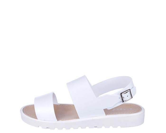 BAMBOO Putter-02 Flat Jelly Sandal White JPM PUTTER-02/WHTJLY - PLNDR