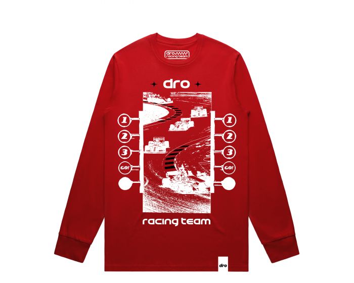 DRO Formula Long Sleeve Tee - Red LS-FORMULA-RED-RED - Karmaloop