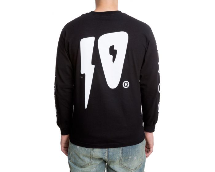 10 DEEP The 10 Strikes L/S Tee in Black 184TD4112 - Karmaloop