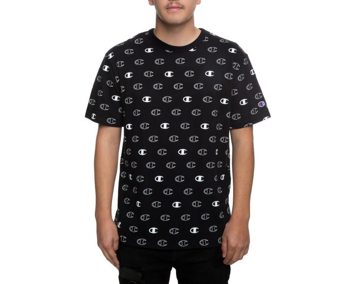 CHAMPION Heritage All-Over Print Short Sleeve Tee T1919S-BLK - Karmaloop