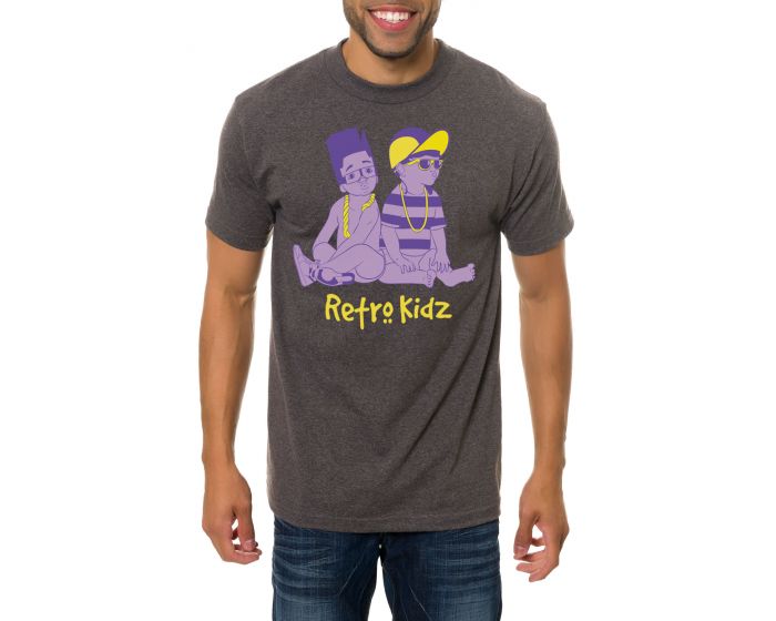 BBI The Retro Kidz Tee in Charcoal Heather SV-RETROKIDZ-TEE-CHT - PLNDR