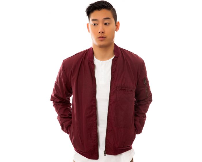 TAVIK The Bomber Jacket in Maroon MJ1061-MAR - PLNDR