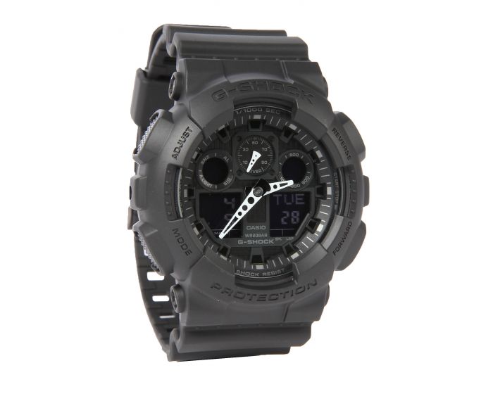 G-SHOCK The GA 100 Military Series Watch in Black GA-100-1A1 - PLNDR