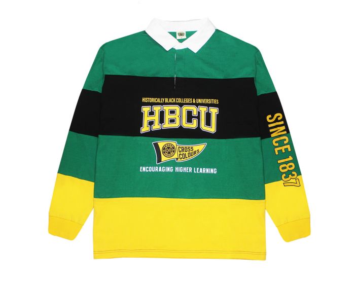 CROSS COLOURS X HBCU Pennant Rugby - Multi H87723PEN-MUL - Karmaloop