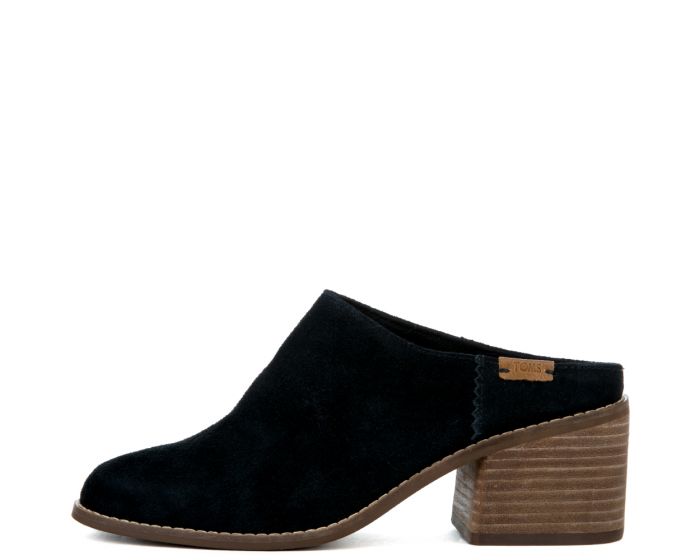 TOMS Toms Women's Leila Black Suede Heel Mule 10010912 - Karmaloop