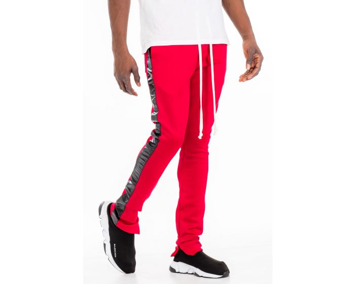 WEIV LEATHER TRACK PANTS P157-RD - Karmaloop