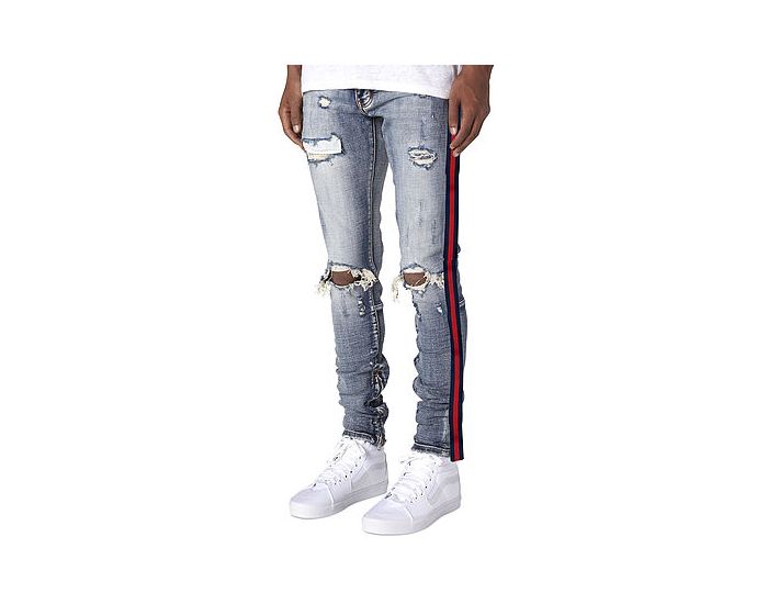 COOPER 9 503 GC Stripe Zipper Light Wash 1950352 - Karmaloop