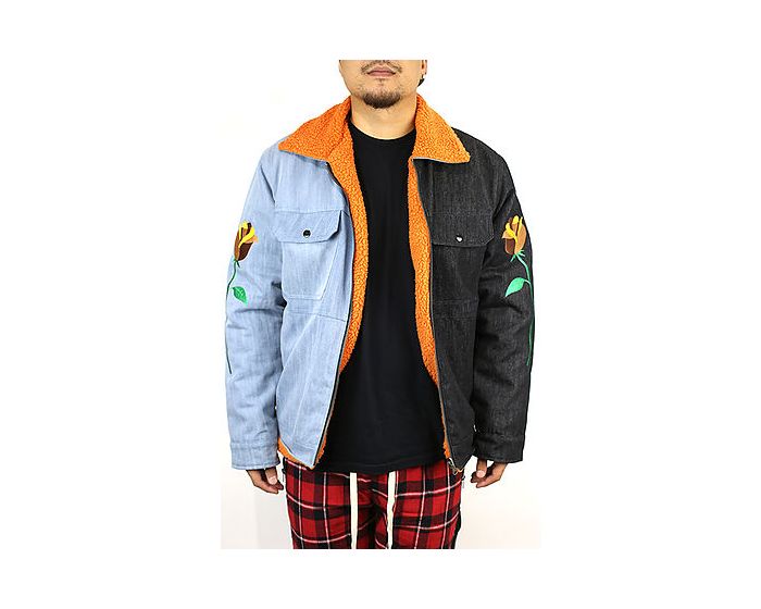 1ST CLASS Split Sherpa Denim Jacket in Black DNMSPLTJKT104 - Karmaloop