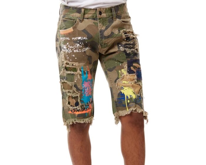 SMOKE RISE Splatter Camo Shorts JS20247-CAMO - Karmaloop