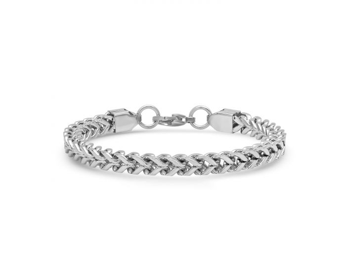 HMY JEWELRY 3D Franco Chain Link Bracelet 704-026-SILVER - Karmaloop