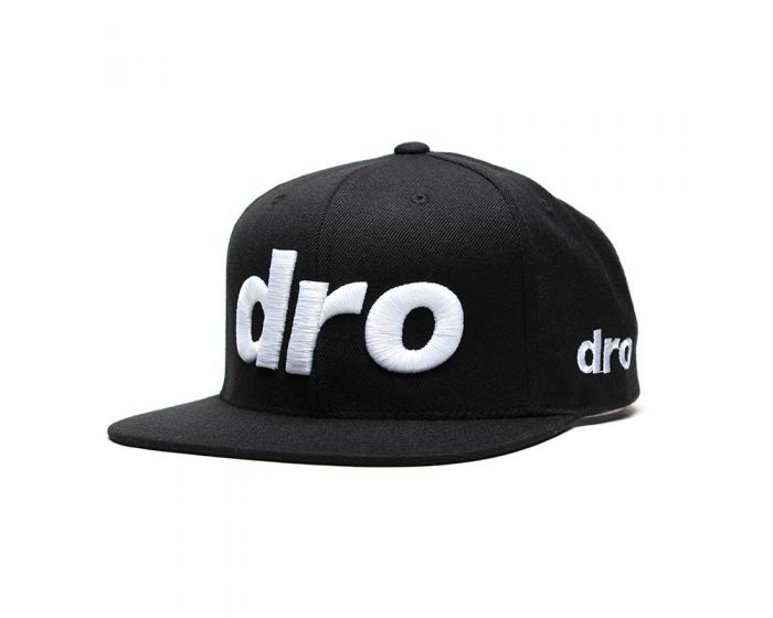 DRO Black Snapback White Logo -BB43AF - Karmaloop