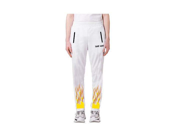 COOPER 9 Flame Zipper Sweat Pants White 1940401 - Karmaloop