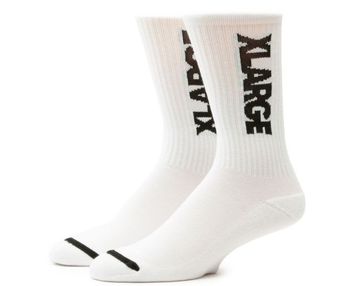 XLARGE JAPAN Standard Logo Sock 101221054008-WHT - Karmaloop
