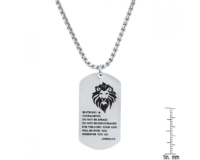 STEELTIME Be Strong…. Dog Tag Pendant 821-201 - Karmaloop