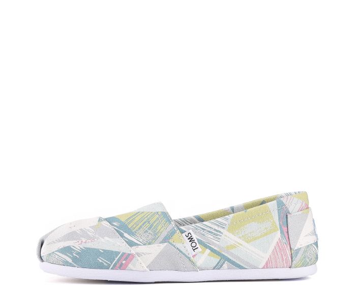 TOMS Toms Classic Pastel Multi Canvas Triangles Flats Multi 10008021 ...
