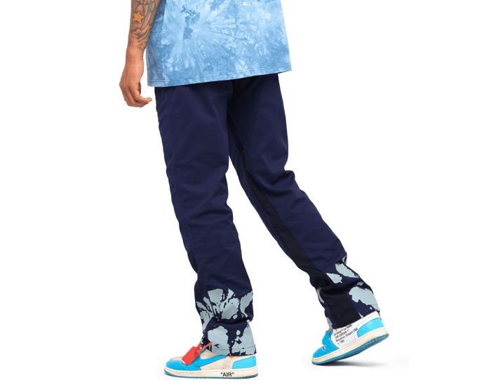 FLARE INC Spiral Straight Chinos Navy STFSPNVY - Karmaloop