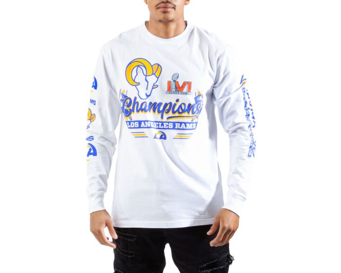 JH DESIGN LA Rams Championship Long Sleeve Tee RMS8L3SBA2-WHT - Karmaloop