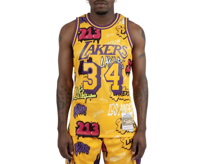 MITCHELL & NESS Shaquille O'neal Jersey TFSM4768-LAL96SONYELL - Karmaloop