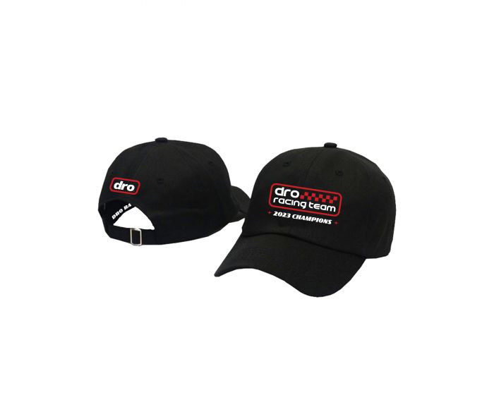 DRO Racing Team Unstructured Dad Hat - Black DAD-RACING-BLACK - Karmaloop