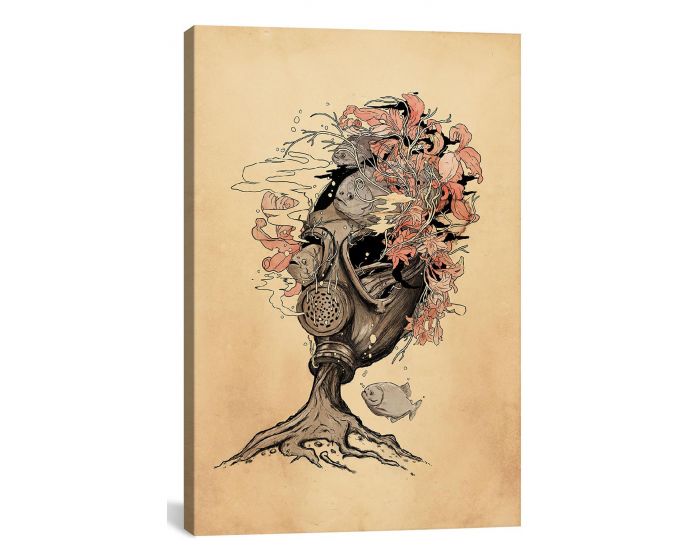 ICANVAS ARTWORK The Breath By Nicebleed Gallery Wrapped Canvas Print 18 ...