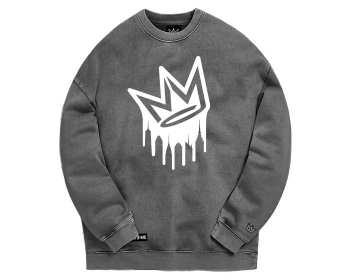NY STATE OF MIND Dripping Crown Logo Crewneck 356546857676 - Karmaloop