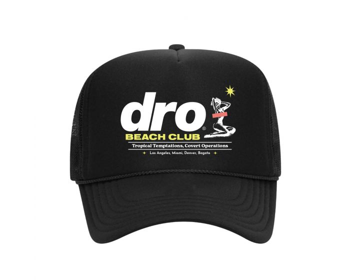 DRO Beach Club Trucker Hat - Black TRUCK-BEACHCLUB-BLACK - Karmaloop