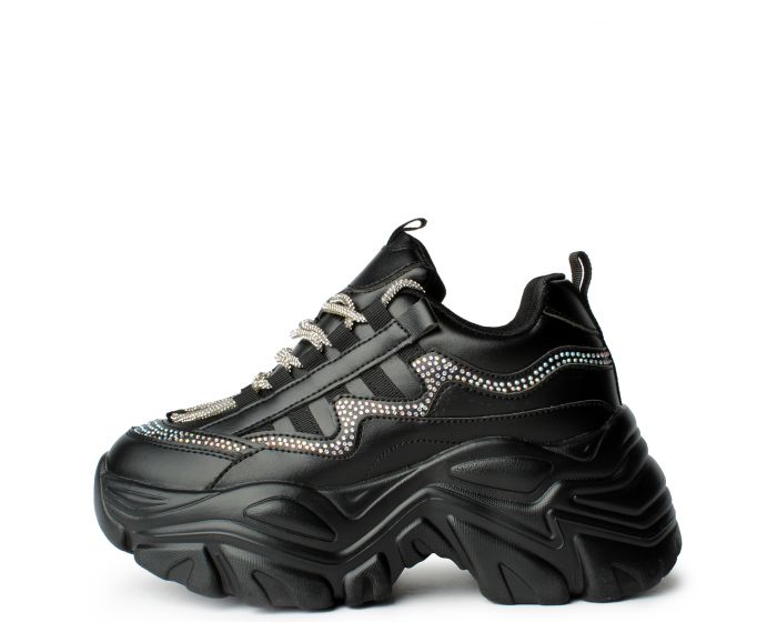 BERNESS SHOES Platform Sneaker BILLIE-BLK - Karmaloop