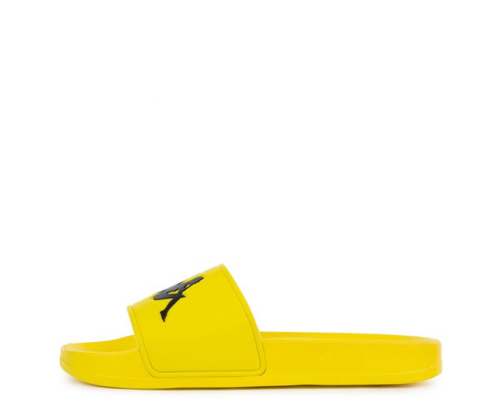 KAPPA Authentic Adam 2 Slides in Yellow/Black 303GAD0-A03 - Karmaloop