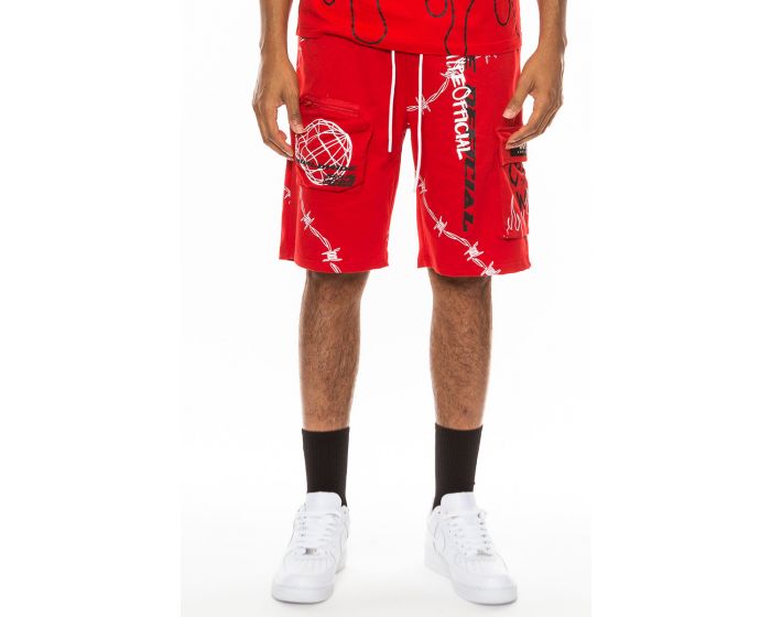 WEIV Hype Official Print Shorts SP8800- RED - Karmaloop