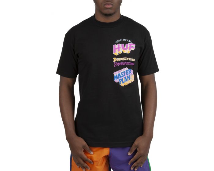 HUF Master Plan Tee TS01942-BLACK - Karmaloop