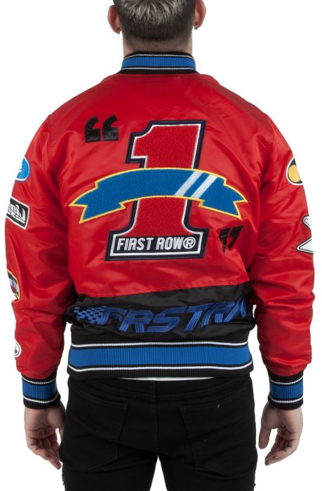 FIRST ROW Nylon Racing Jacket FRJ2033-RED - Karmaloop