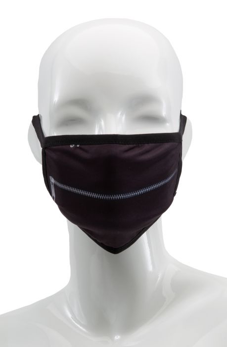 MASKCOT Zipper Face Mask in Black 703-0914-BLK - Karmaloop