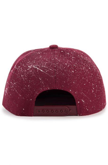 Twenty-Four Carat Hat Splatter Snapback Maroon Red