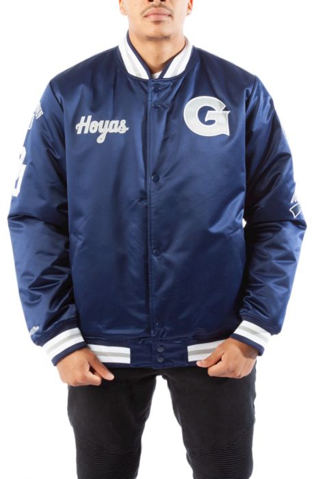 MITCHELL & NESS Georgetown University Champ City Satin Jacket OJBF3232 ...