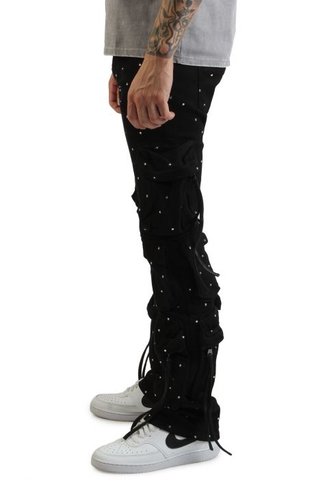 EMBELLISH Hawk Cargo Flare Denim Pants EMBFA125-107BLK - Karmaloop