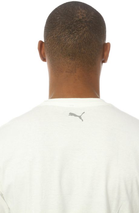 Puma Crewneck Tee The Cat Bandana Tee in White & Maroon.