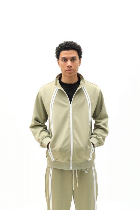 NOKWAL Sports Icon Tracksuit Jacket Beige NKWL-7CDC66 - Karmaloop